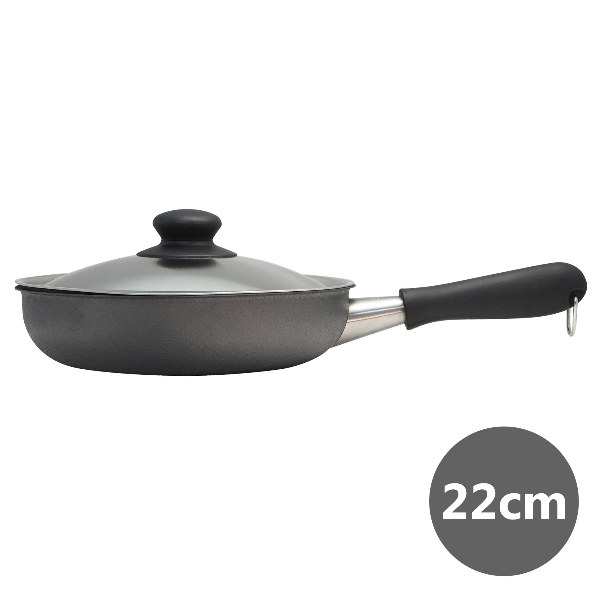 Sori Yanagi carbon steel frying pan nitrided double fiber 22cm with lid ...