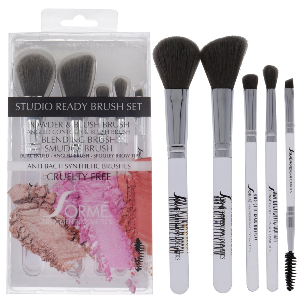 Sorme Cosmetics Professional Brush Set - Studio Ready , 5 Pc Powder and ...