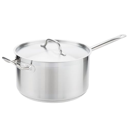 Soro Essentials- 10 qt. Stainless Steel Sauce Pot with Lid and Helper ...