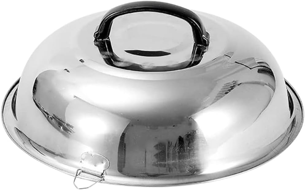 Soro Essentials- 13-3/4" Stainless Steel Wok Cover with Handle and ...