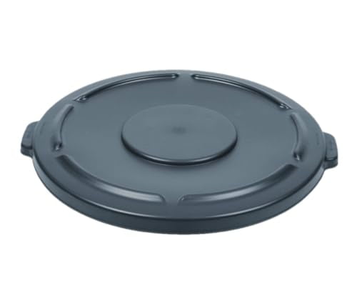 Soro Essentials- 20 Gallon Plastic Round Trash Can Lid Gray Color- Fits ...