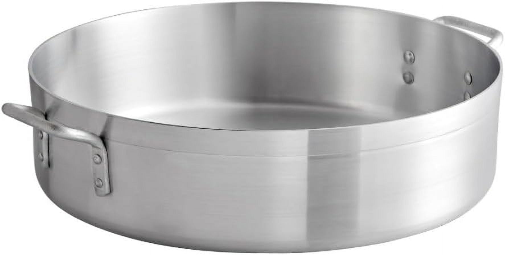 Soro Essentials- 28 qt. Aluminum Brazier with Riveted Handles Medium ...