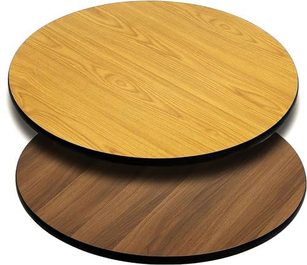 Soro Essentials 30'' Wood Round Table Top with Oak or Walnut Reversible ...