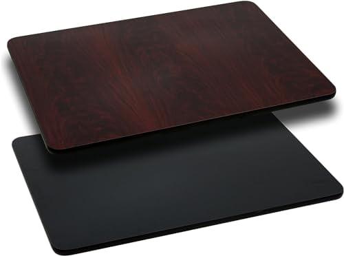 Soro Essentials- 30''x 48'' Wood Rectangular Table Top with Black or ...