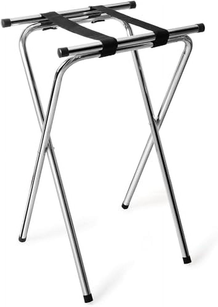 Soro Essentials- 31-1/2" Chrome Plated Deluxe Tray Stand- Folding ...