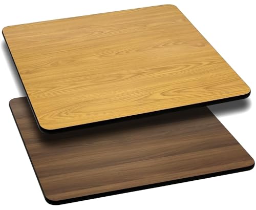 Soro Essentials- 36''x 36'' Wood Square Table Top with Oak or Walnut ...