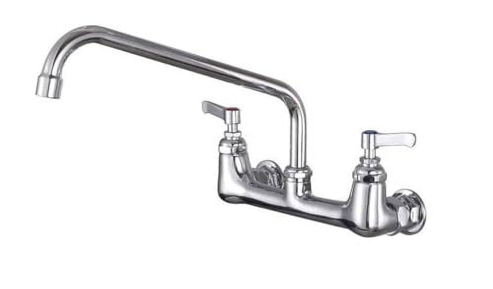 Soro Essentials- 8” Center Wall Mount Faucet with 12” Chrome Plated ...