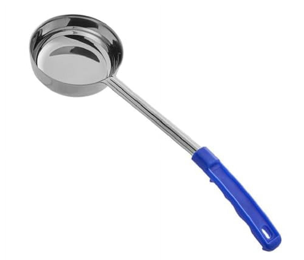 Soro Essentials- 8 oz. Stainless Steel Solid Portion Server with Blue ...
