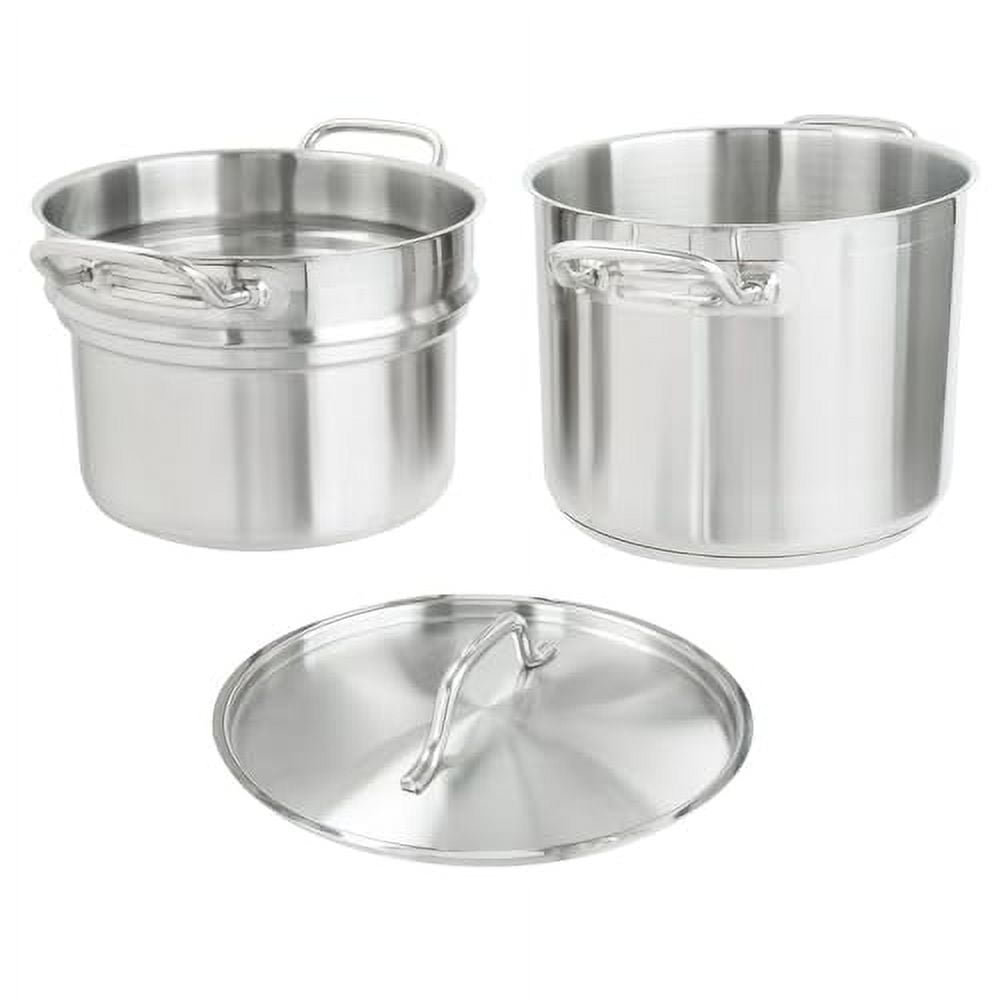 Soro Essentials- 8 qt. Stainless Steel Double Boiler Pot with Cover ...