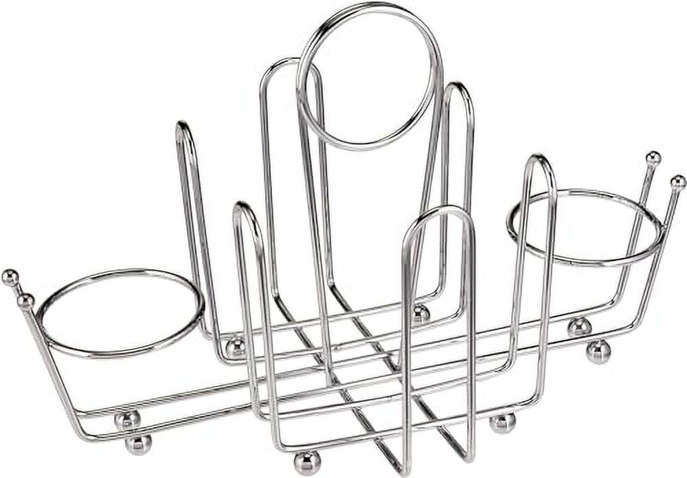 Soro Essentials- Chrome Plated Salt Pepper and Sugar Packet Wire Holder ...