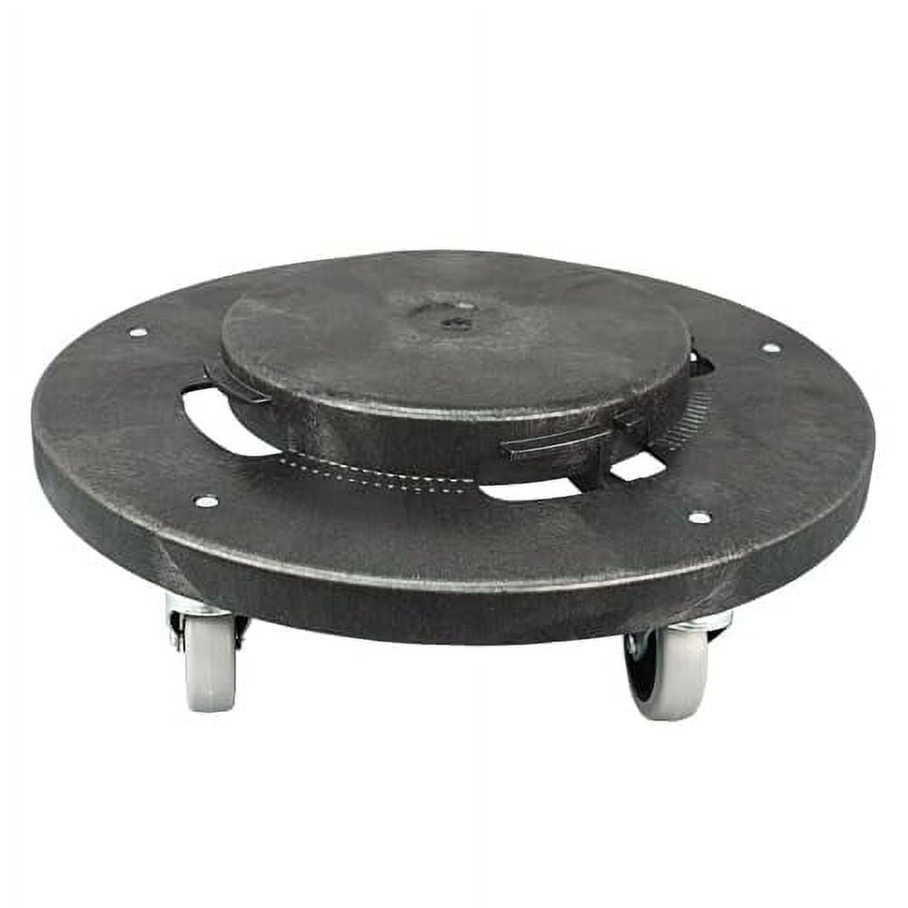Soro Essentials- Plastic Rolling Trash Can Dolly with Wheels Black ...