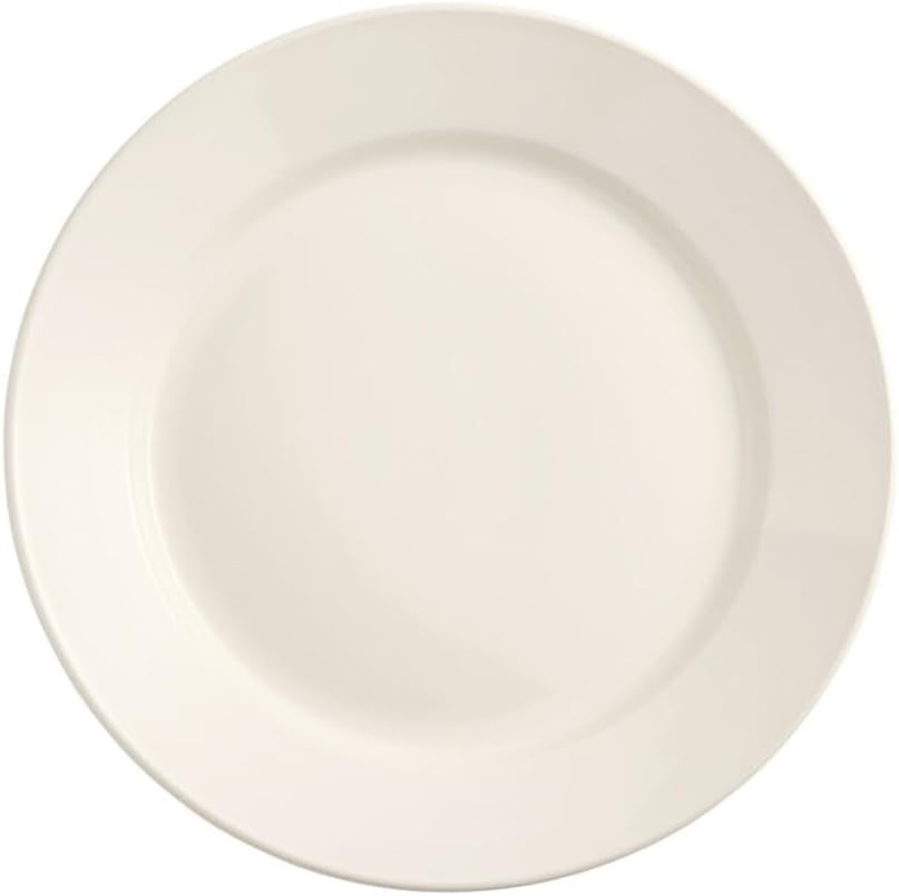 Soro Essentials- Set of 12 Ceramic 12" American White Victoria Wide Rim ...