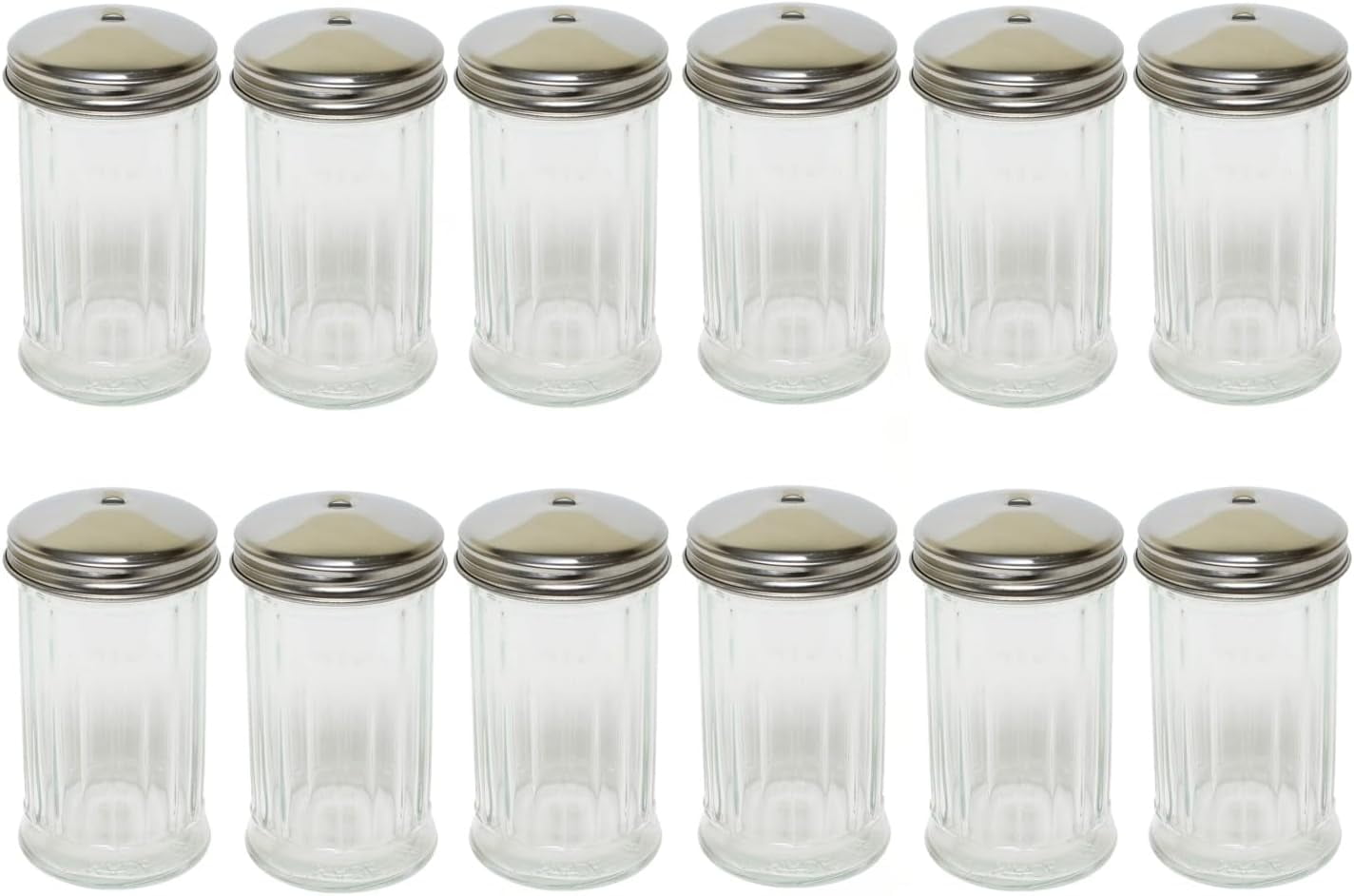 Soro Essentials- Set of 12 Glass 12 oz. Retro Style with Stainless ...