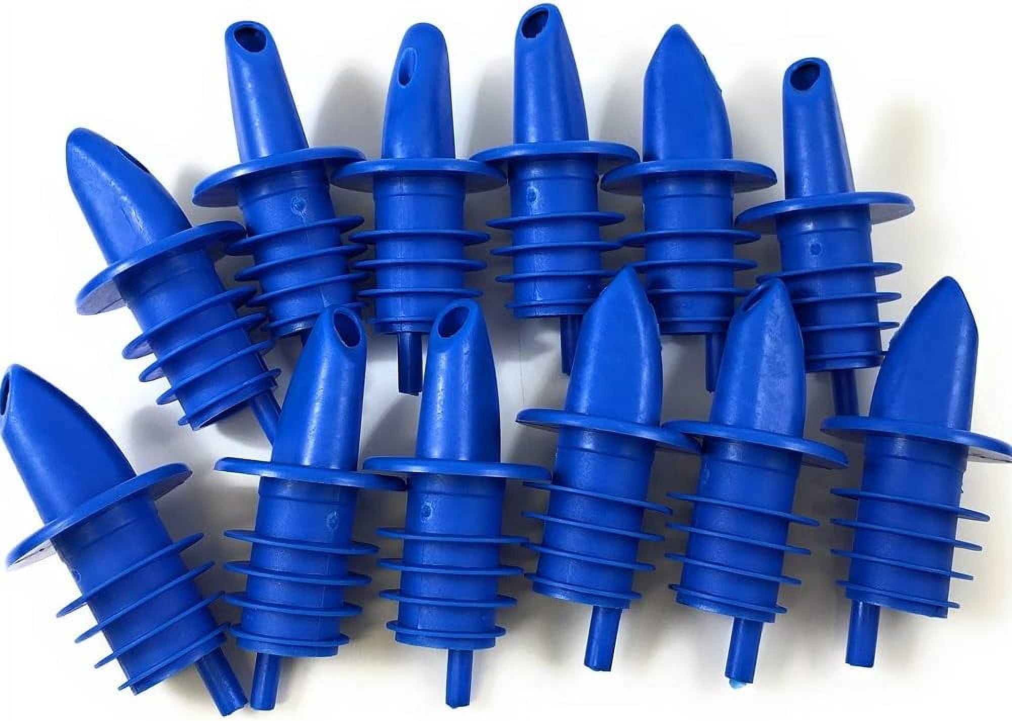 Soro Essentials- Set of 12 Plastic Free Flow Liquor Bottle Pourers Blue ...