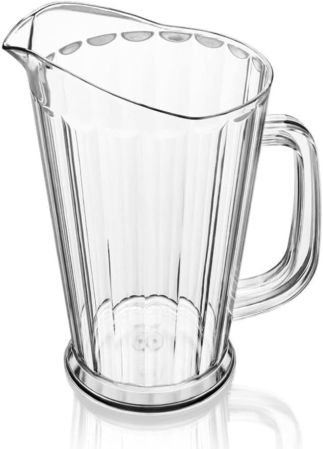 Soro Essentials- Set of 12 SAN Tapered Restaurant Water Pitcher 60 oz ...