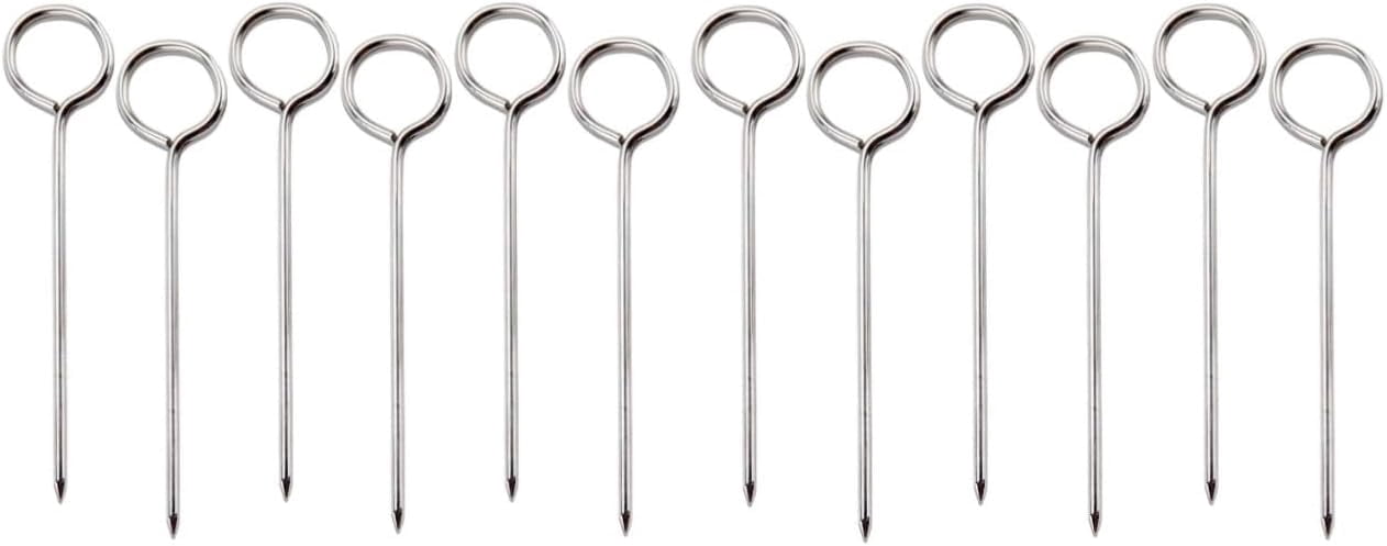 Soro Essentials- Set of 12 Stainless Steel 5” Round Skewer- Metal ...