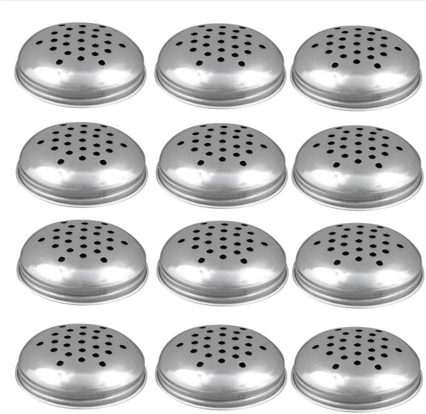 Soro Essentials- Set of 12 Stainless Steel Cheese Shaker Perforated Top ...