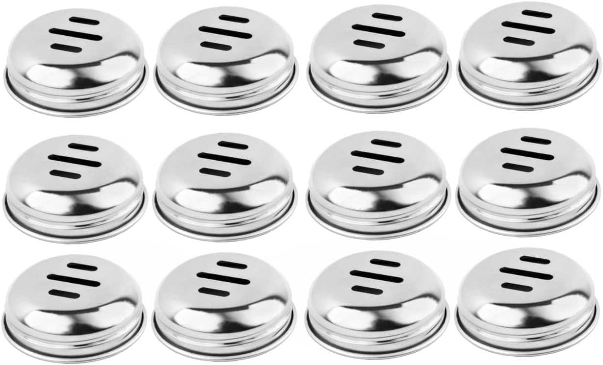 Soro Essentials- Set of 12 Stainless Steel Cheese Shaker Slotted Top ...