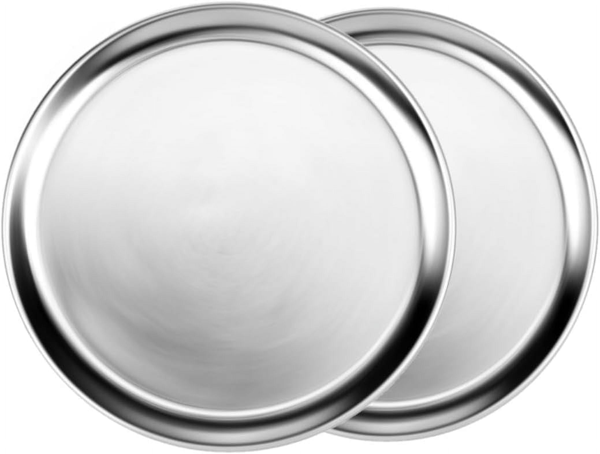 Soro Essentials- Set of 2 Aluminum 12” Wide Rim Pizza Trays- Pizza ...