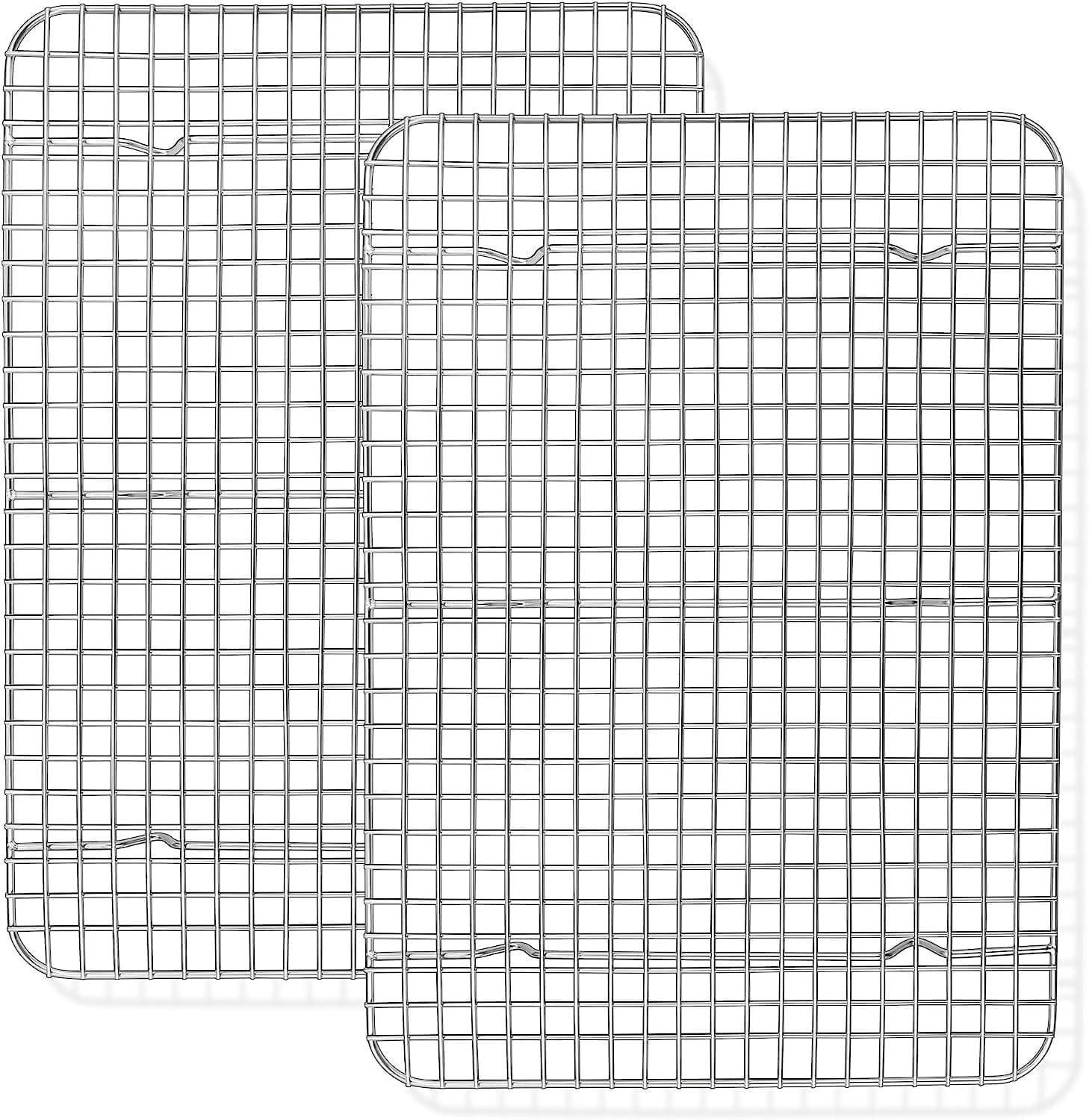 Soro Essentials- Set of 2 Full Size Chrome Plated 10” x 18" Wire Pan ...