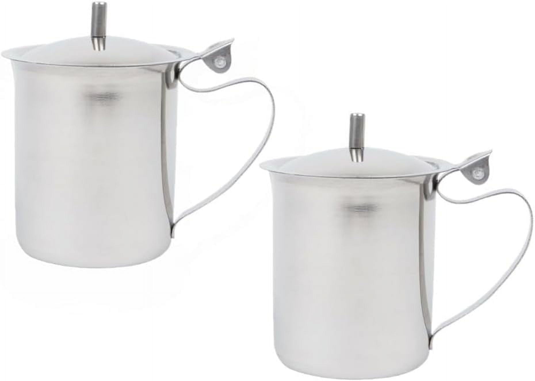 Soro Essentials- Set of 2- Stainless Steel 10 oz. Creamer with Knob ...