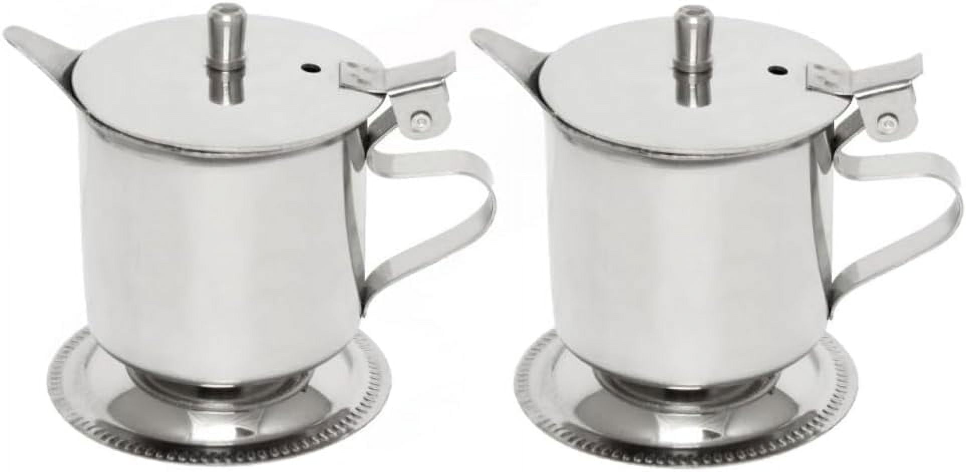 Soro Essentials- Set of 2 Stainless Steel 5 oz. Creamer with Gadroon ...