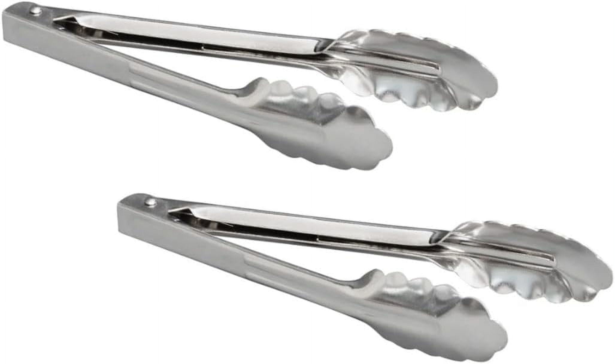 Soro Essentials – Set of 2- Stainless Steel 9.5” Heavy Duty Tong 1.5 mm ...