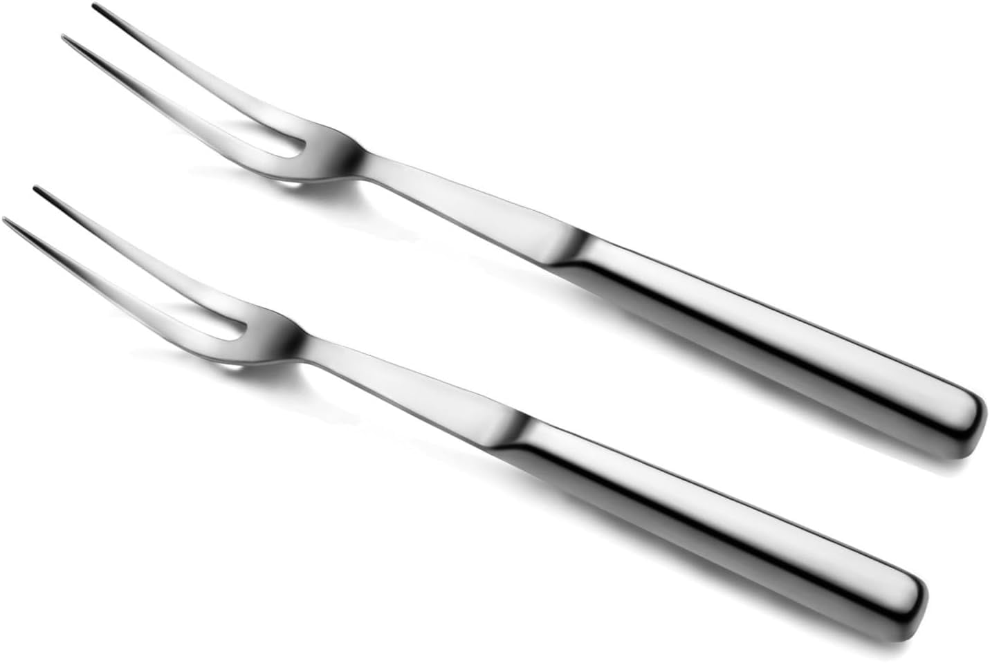 Soro Essentials – Set of 2- Stainless Steel Pot Fork Two Tine with Hollow Handle- Mirror ...