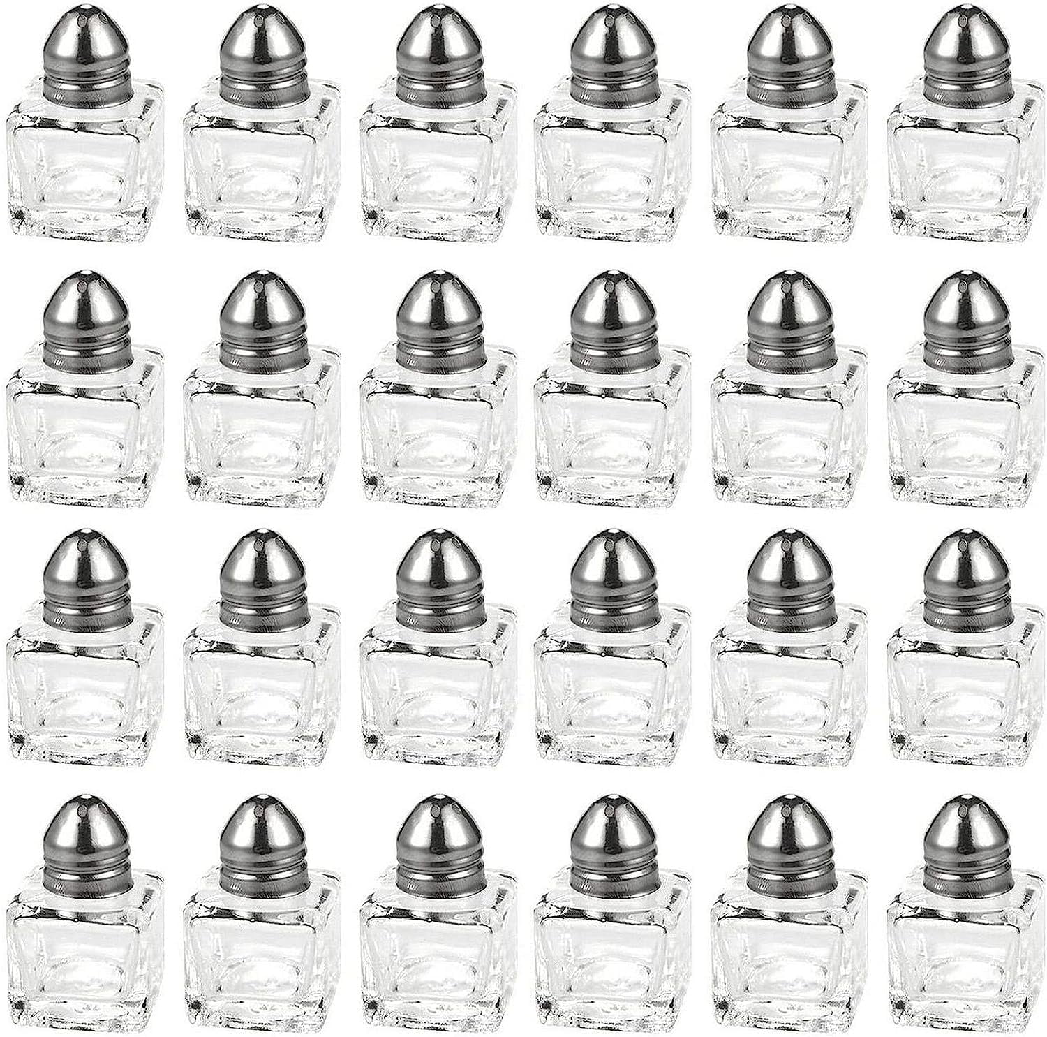 Soro Essentials - Set of 24 Glass 1/2 oz. Mini Salt and Pepper Shakers ...