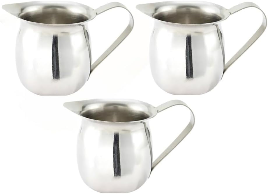 Soro Essentials- Set of 3- Stainless Steel 3 oz. Bell Shape Creamer ...