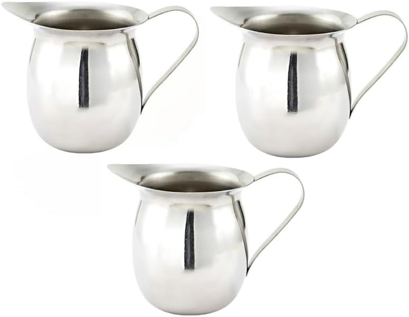 Soro Essentials- Set of 3- Stainless Steel 8 oz. Bell Shape Creamer ...