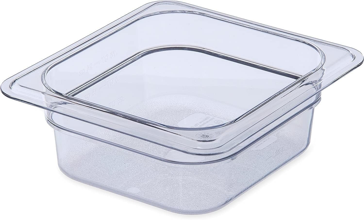 Soro Essentials- Sixth Size 2" Deep Polycarbonate Food Pan Clear Color ...