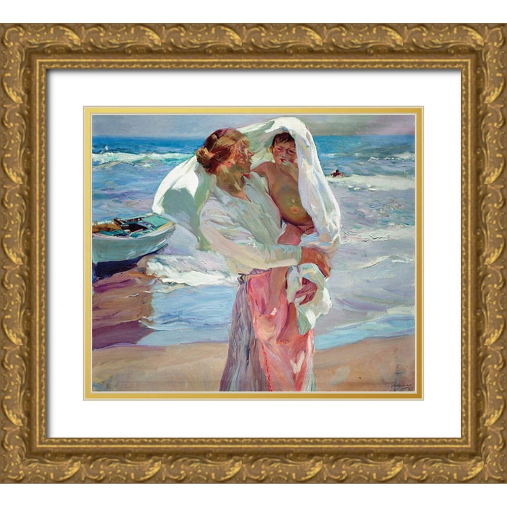 Sorolla Joaquin 17x15 Gold Ornate Wood Framed With Double Matting