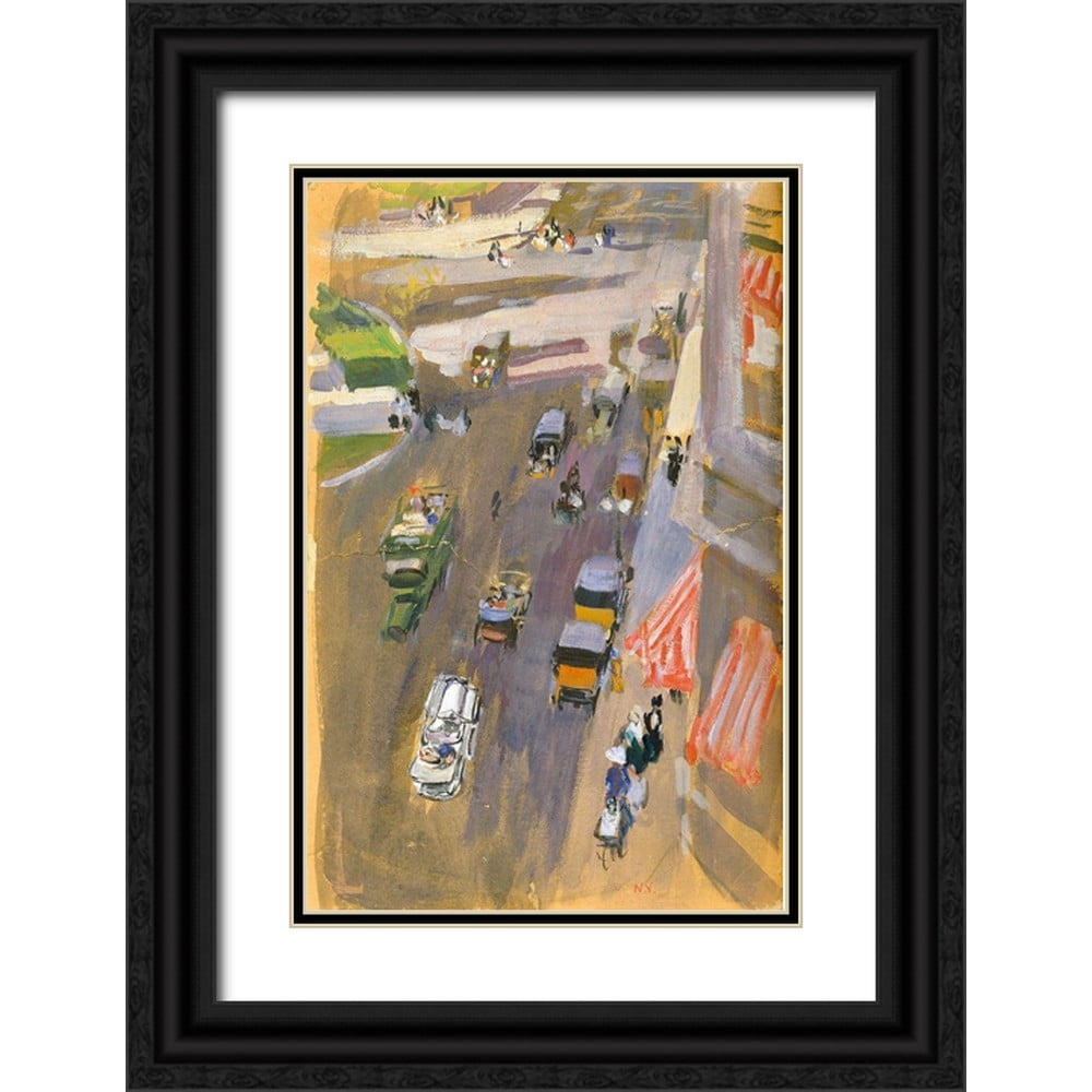 Sorolla Joaquin 17x24 Black Ornate Wood Framed With Double Matting