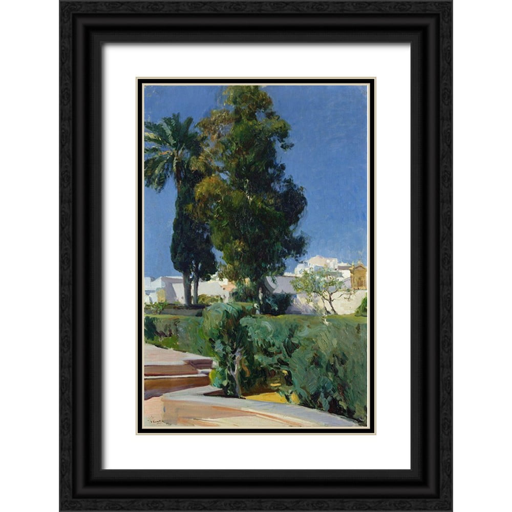 Sorolla Joaquin 17x24 Black Ornate Wood Framed With Double Matting