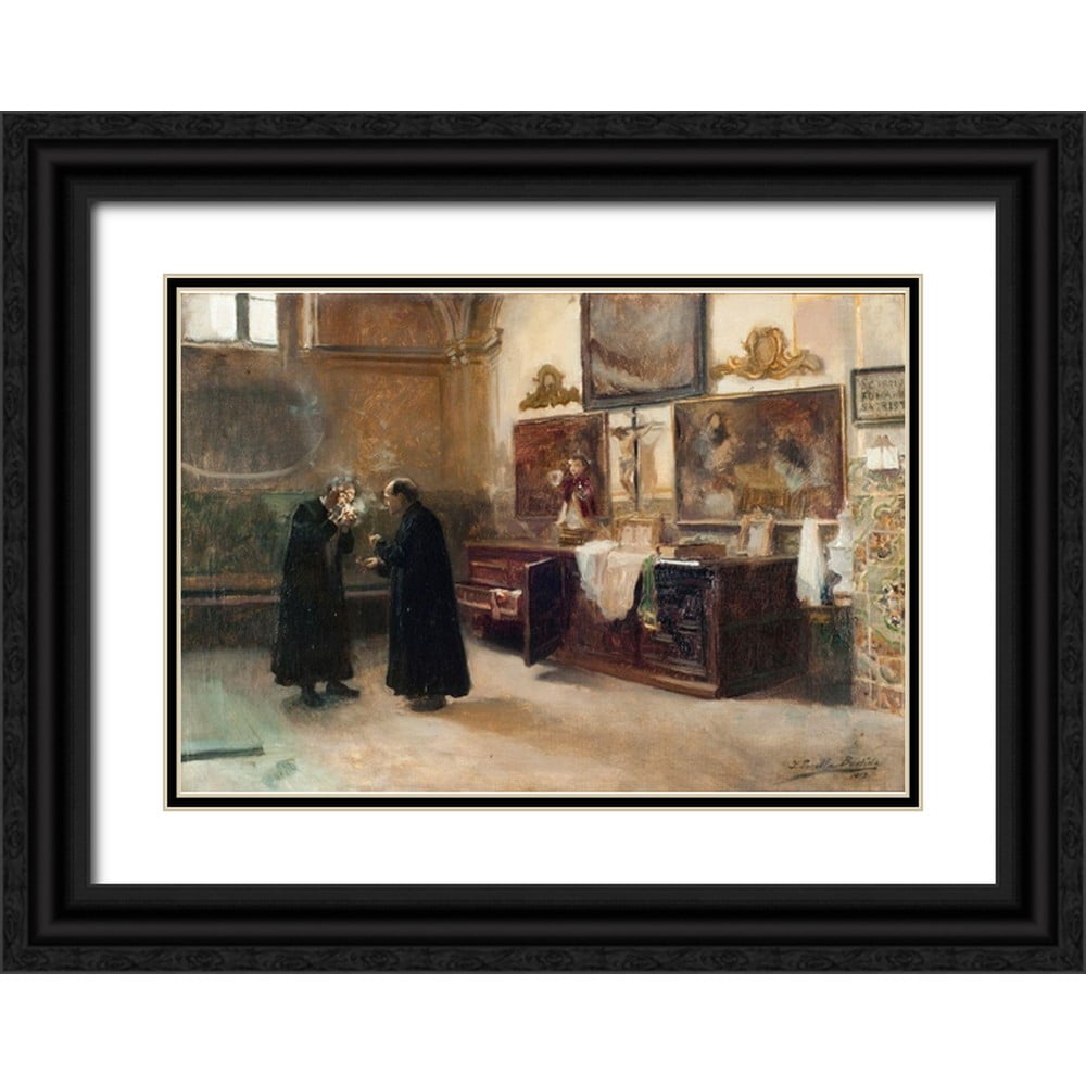 Sorolla Joaquin 18x14 Black Ornate Wood Framed With Double Matting