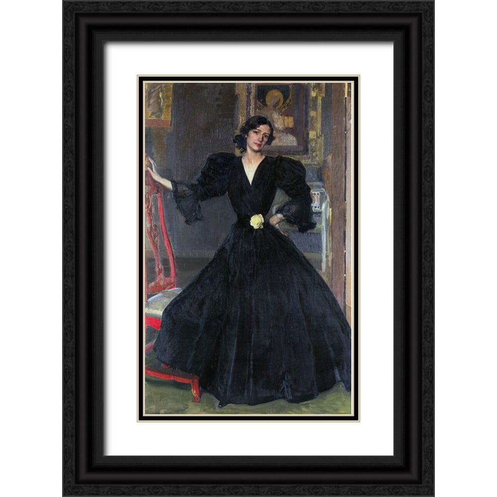 Sorolla Joaquin 21x32 Black Ornate Wood Framed With Double Matting