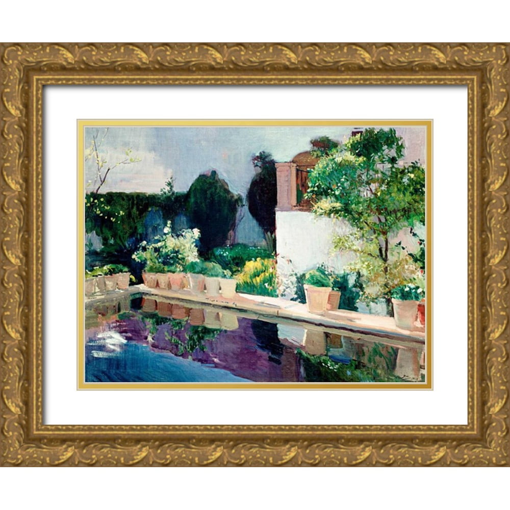 Sorolla y Bastida, Joaquin 18x15 Gold Ornate Wood Framed with Double ...