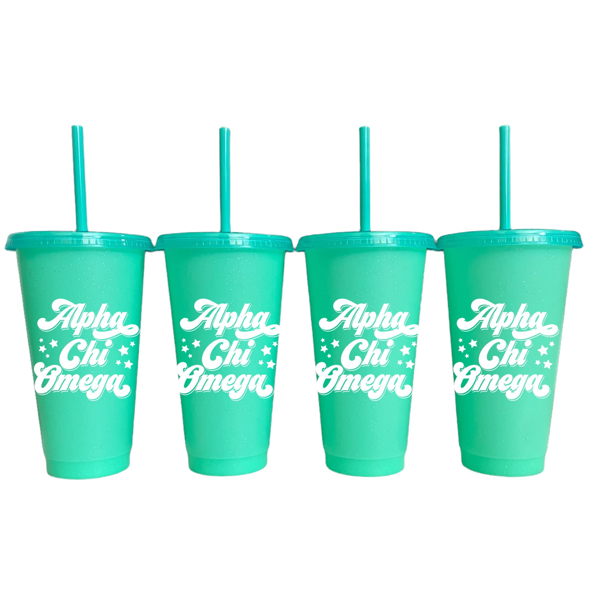 Sorority Shop Alpha Chi Omega Glitter Color Changing Cups, 4-Pack ...