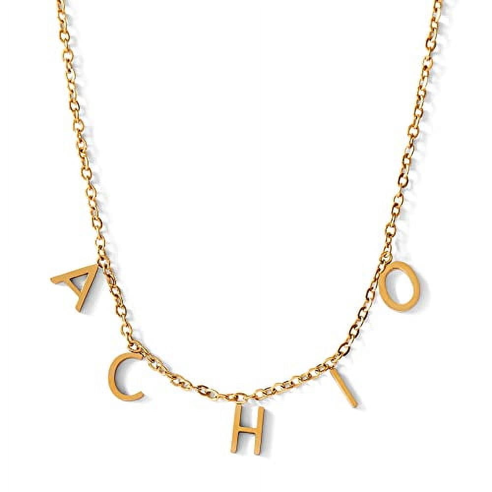 Sorority Shop Alpha Chi Omega Necklace — ACO Name Necklace, 18K Gold ...