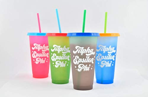 Sorority Shop Alpha Epsilon Phi Color Changing Cups - Pack of 4 ...