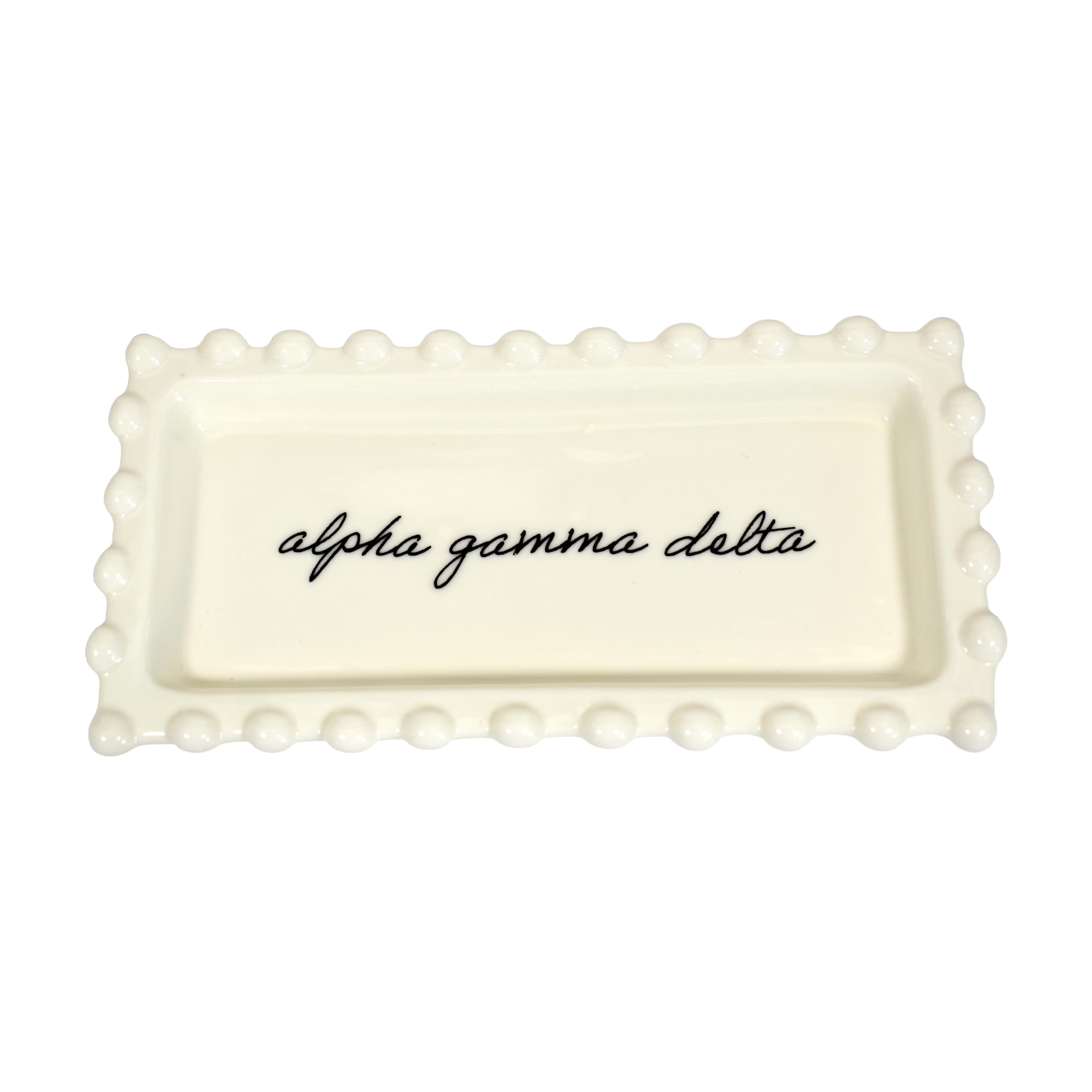 Sorority Shop Alpha Gamma Delta Jewelry Dish - Rectangular Gloss Finish ...