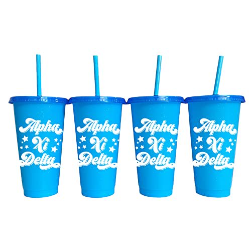 Sorority Shop Alpha Xi Delta Glitter Color Changing Cups, 4-Pack ...