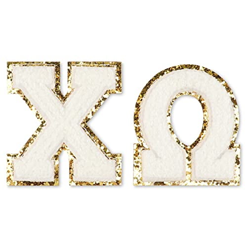 Sorority Shop Chi Omega Chenille Letter Stickers - Adhesive Back, Set ...