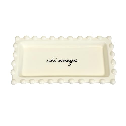 Sorority Shop Chi Omega Jewelry Dish - Rectangular Gloss Finish Ceramic ...