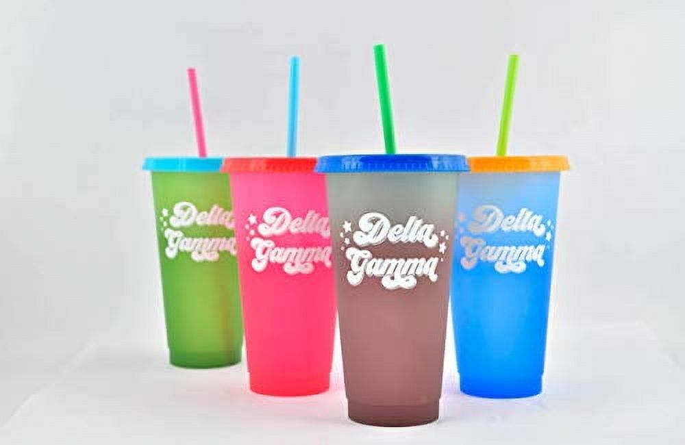 Sorority Shop Delta Gamma Color Changing Cups - Pack of 4 Reusable Cups ...