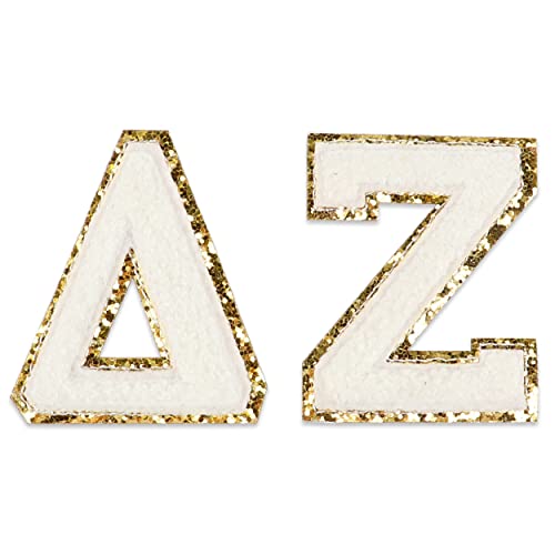 Sorority Shop Delta Zeta Chenille Letter Stickers - Adhesive Back, Set ...