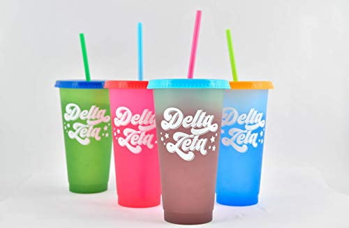 Sorority Shop Delta Zeta Color Changing Cups - Pack of 4 Reusable Cups ...