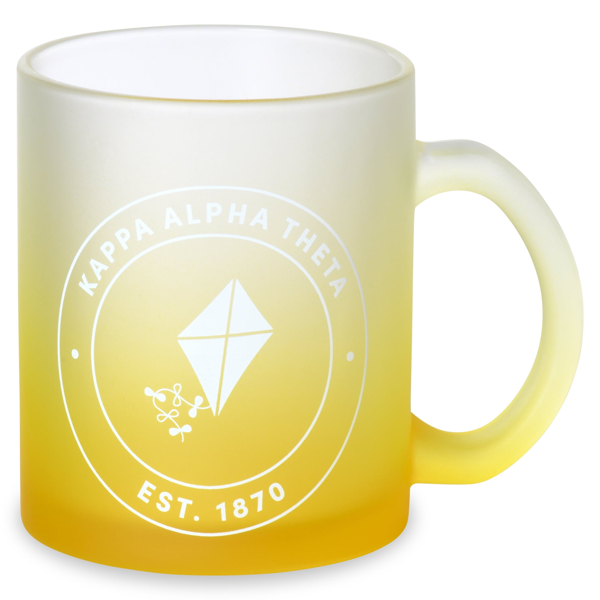 Sorority Shop Kappa Alpha Theta Mug, Ombre Glass Mug with Screen ...