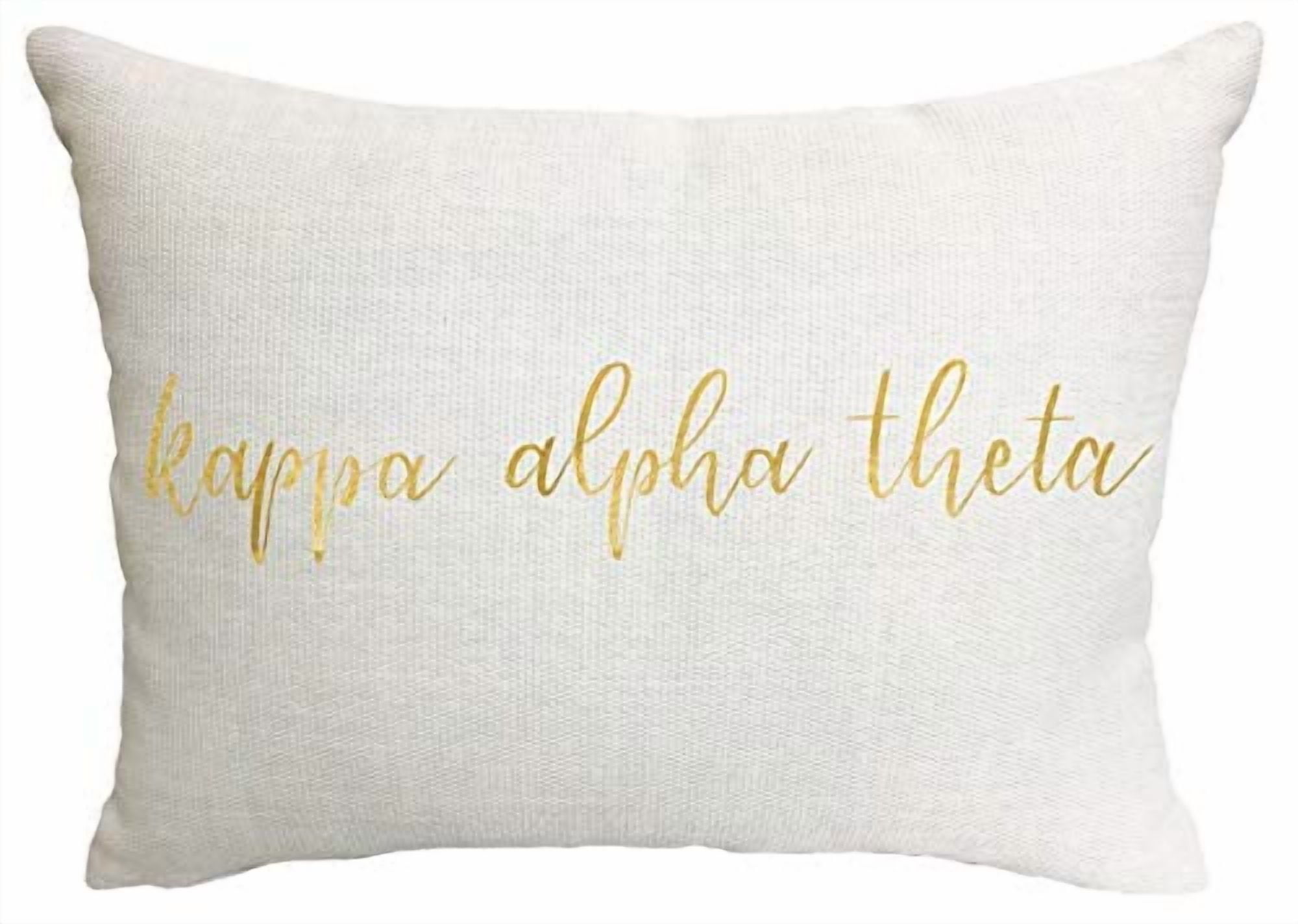 Sorority Shop Kappa Alpha Theta Pillow – Gold Script Design, 12" x 16 ...